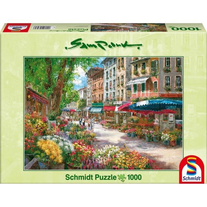 SCHMIDT SPIELE Sam Park Puzzle Adulte Paris- Marché Aux Fleurs- 1000 ...