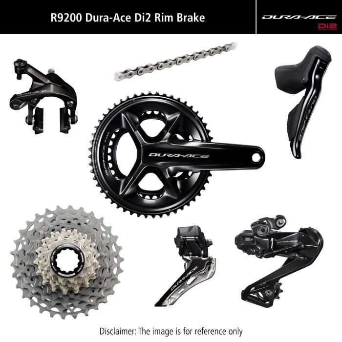 Groupe complet Shimano Dura Ace DI2 R9200 172,5 mm, 11-28T - noir ...