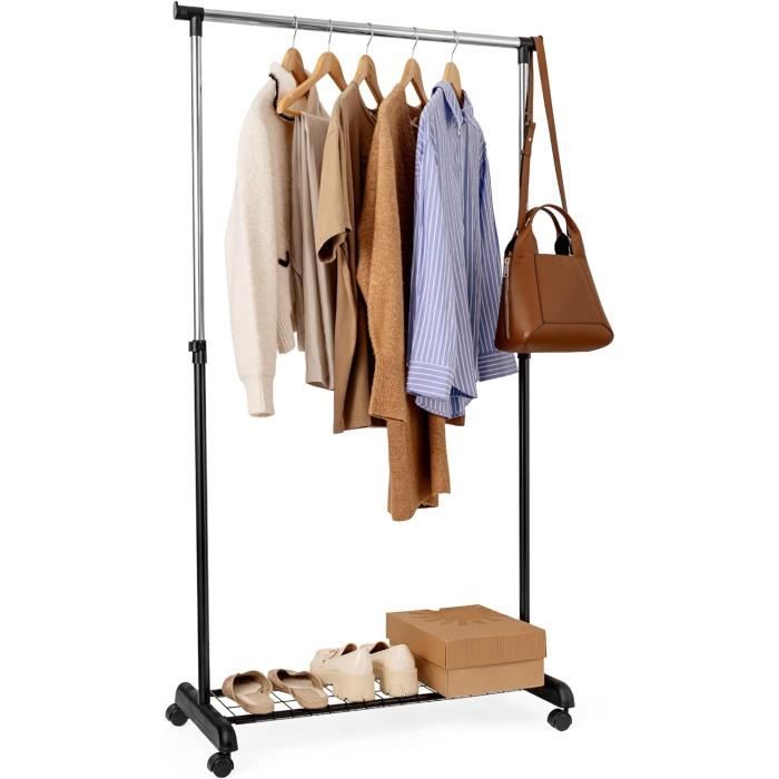 DOMOLETTI Portant à vêtements Hauteur Réglable de 93,5 à 168 cm ...