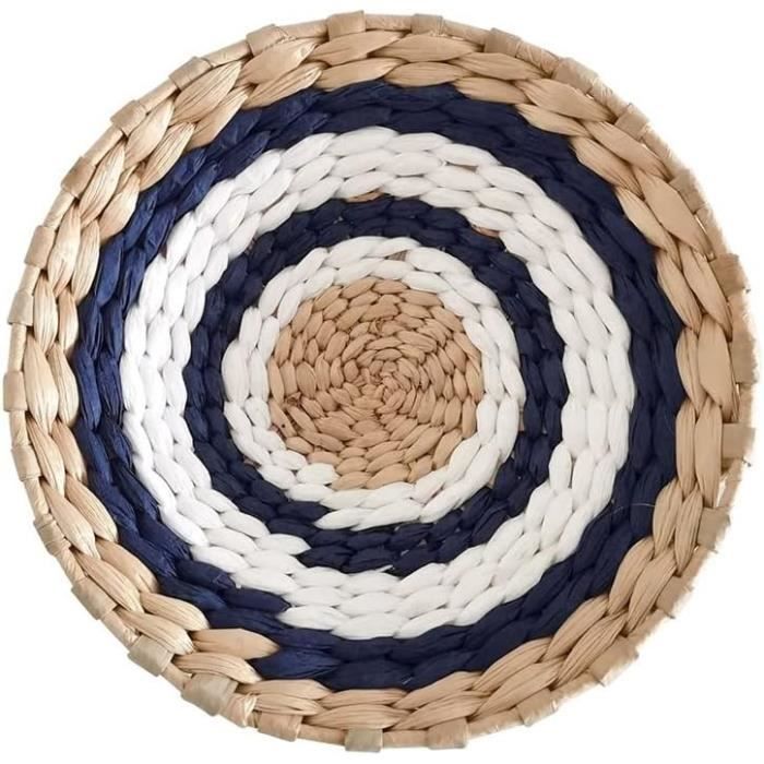 Panier Mural Tissé À Suspendre En Osier, Paniers Ronds En Osier Tressé ...