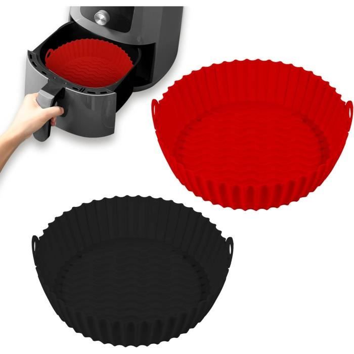 20 Cm Pot En Silicone Pour Friteuse À Air, 2 Pièces Doublures En ...