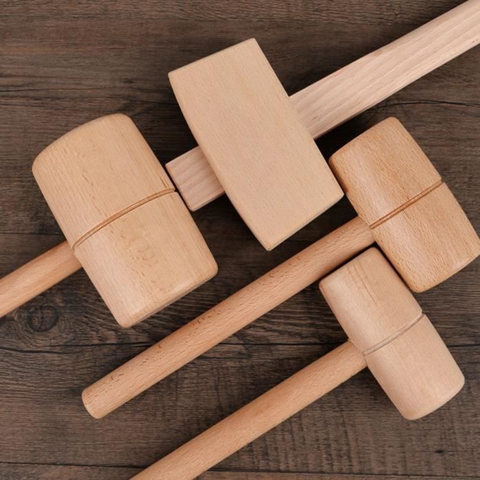 Maillet en bois - V BESTLIFE - Hêtre - Tête ronde - Outil de menuiserie ...