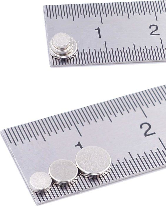 Ensemble de 15 Mini Aimants Disques 3x1mm + 4x1mm + 5x1mm | N52 Niveau ...