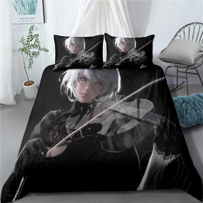 Housse de Couette 220x240cm Anime Jeu Nier: Automata Avec 2 taies d ...
