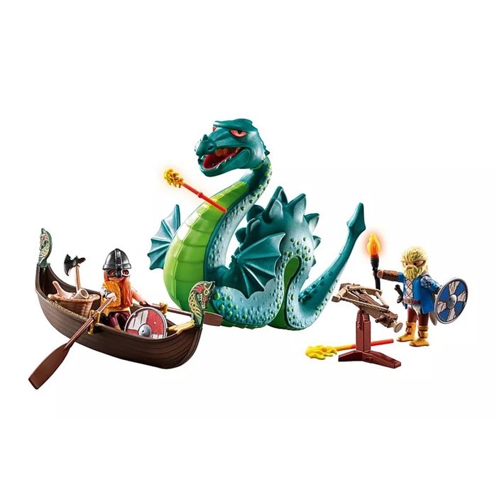Duo de Vikings, barque, canon et monstre marin - Cdiscount Jeux - Jouets