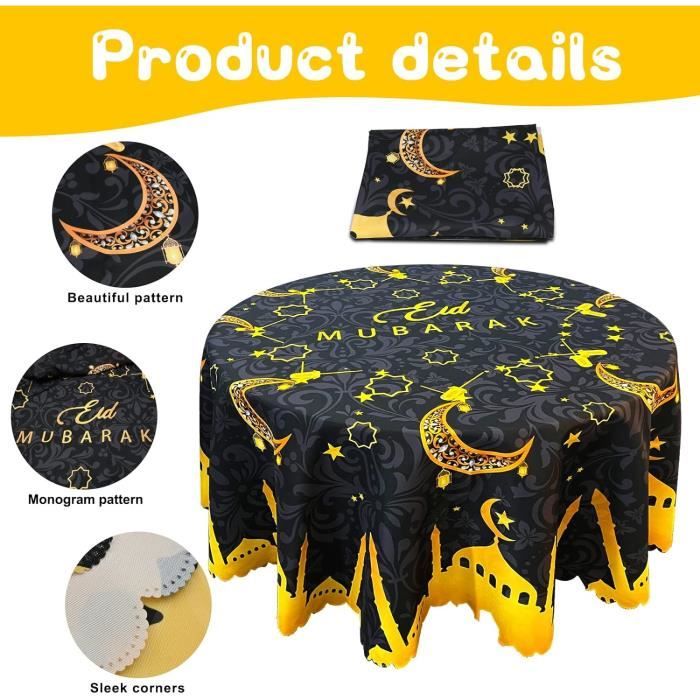 Nappe Ronde Rectangulaire Lavable Pour Fête Musulmane Et Fête Du ...
