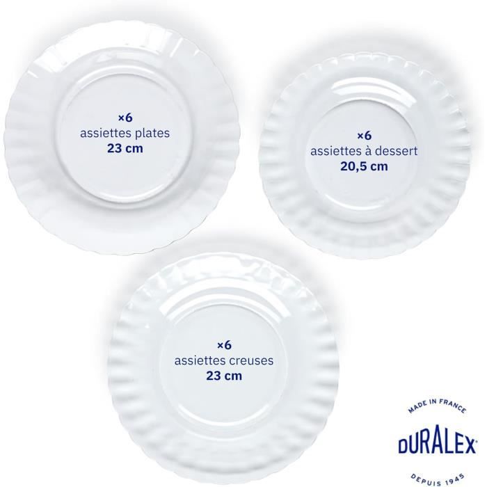 Service De 18 Assiettes Ondulées Le Picardieplate 23Cm,Creuse 23Cm ...