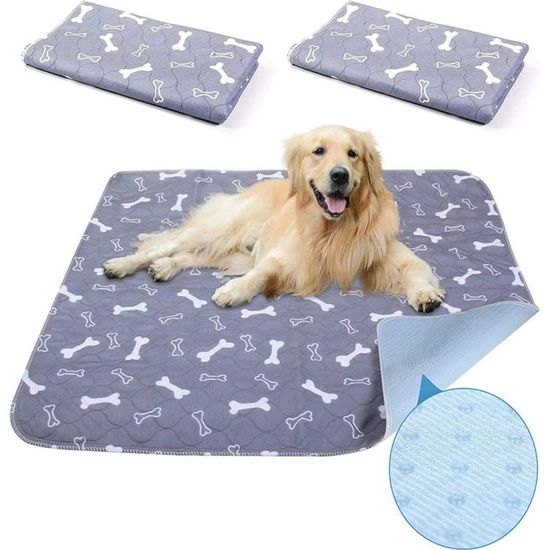 Lot de 2 tapis absorbants lavables et réutilisables pour chiots ...