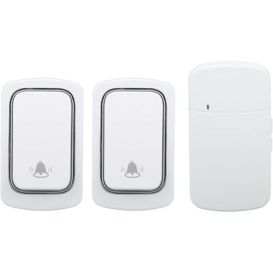 Sonnette Sans Fil, Longue Portée Sans Batterie Auto-Alimentée ...
