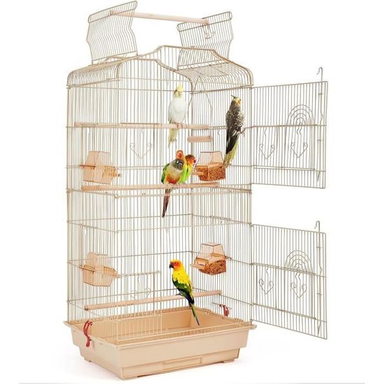 Cage à Oiseaux Perruche Cage avec Toit Ouvrable pour Calopsitte ...