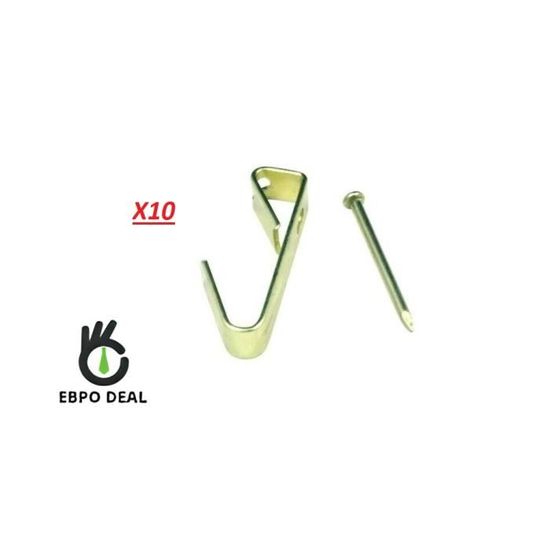 LOT x10 CROCHET FIXATION TABLEAU CADRE ACIER LAINTONÉ - Cdiscount Bricolage