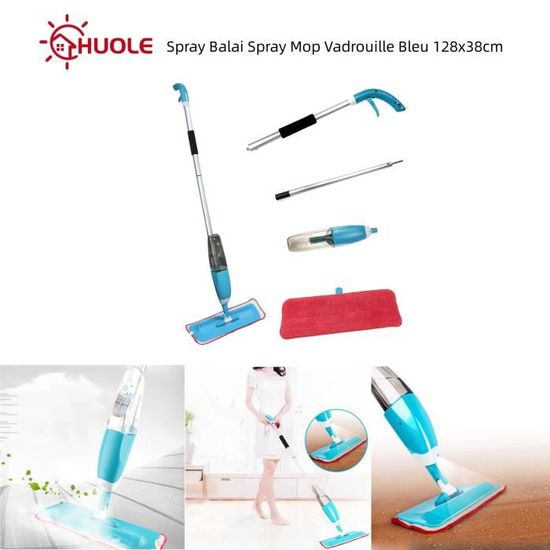 HUOLE Spray Balai Spray Mop Vadrouille Domestique Moderne Bleu 128x38cm ...
