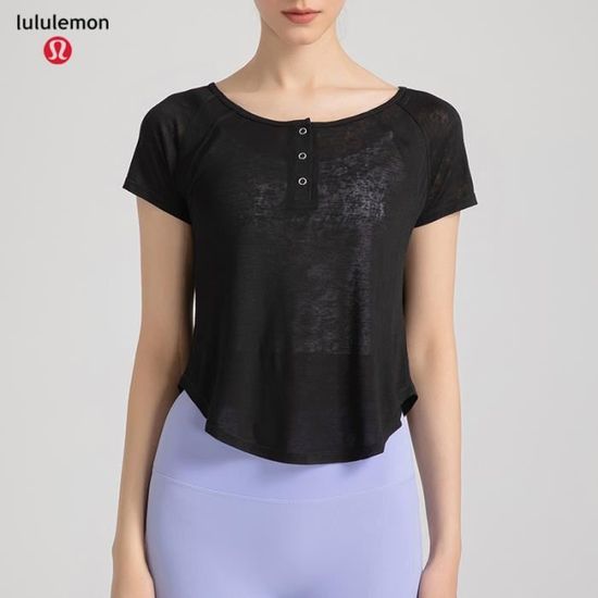 Lululemons.x 2023 printemps nouveau maillot de yoga à manches courtes ...