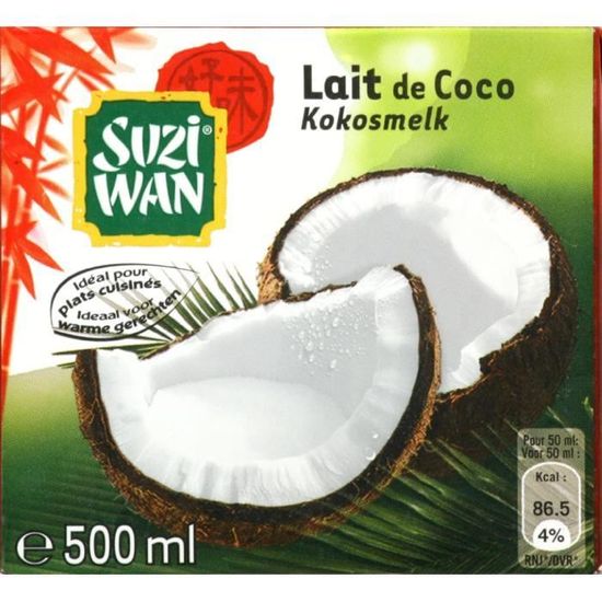 SUZI WAN Lait de coco - 500 ml - Cdiscount Au quotidien
