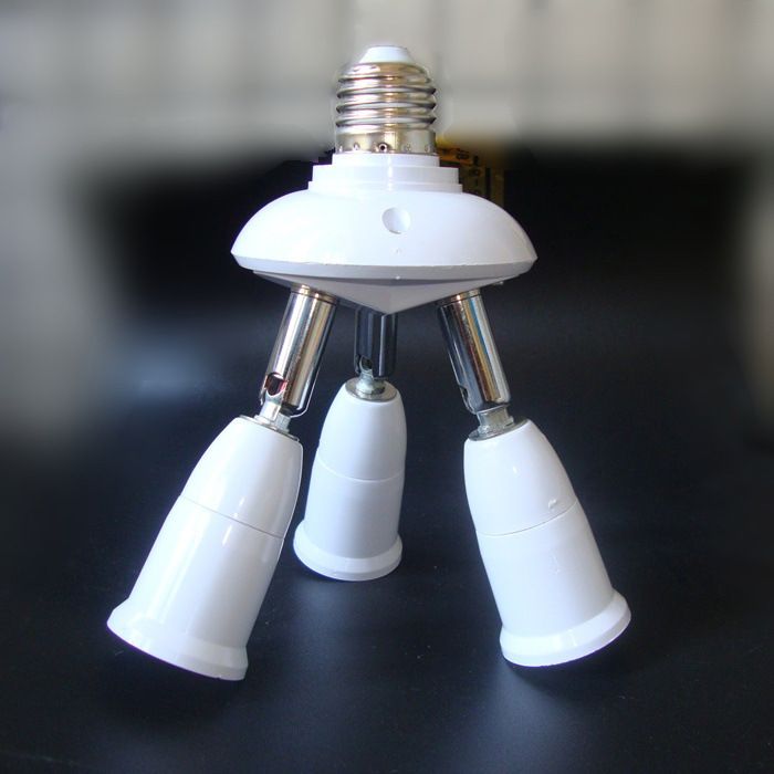 3 en 1 E27 Socket adaptateur répartiteur, E27 Ampoules LED Standard ...