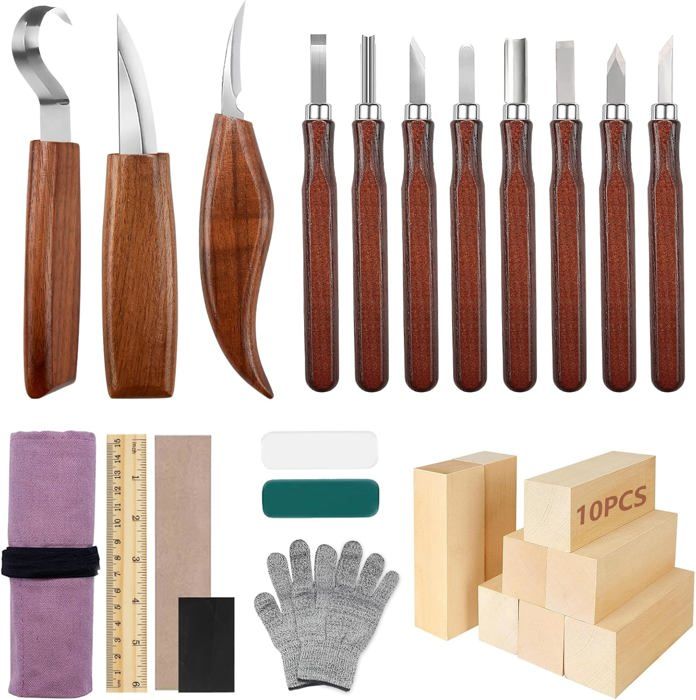 Outils de menuiserie, ensemble d'outils de ciseaux à bois, 28 pièces d ...