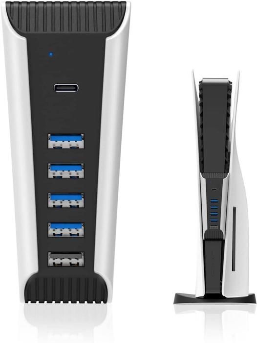 Hub USB 5 ports pour PS5, adaptateur répartiteur de chargeur USB haute ...