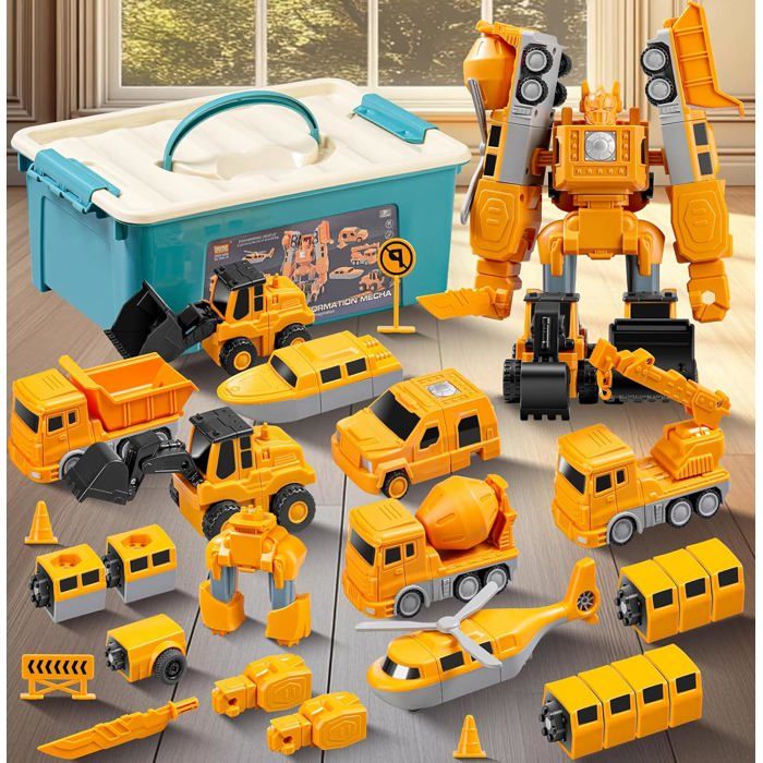 35 Pièces Robot Transformation Magnétique Voiture D'Ingénieur,Camion De ...