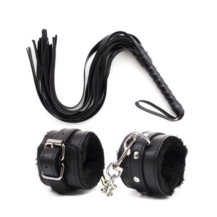 Fixer Menottes Sexy Réglables En Cuir Pu En Peluche Pour Cheville