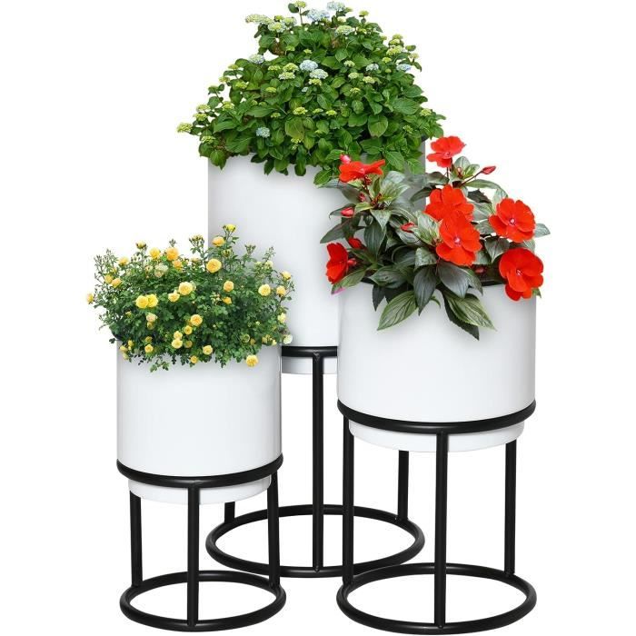 Supports De Pots De Fleurs Design - Supports À Plantes - Lot De 3 Avec ...