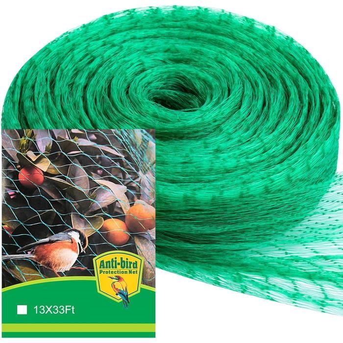 Filet de jardin anti oiseaux, filet de protection vert pour protéger les fruits et les légumes ...