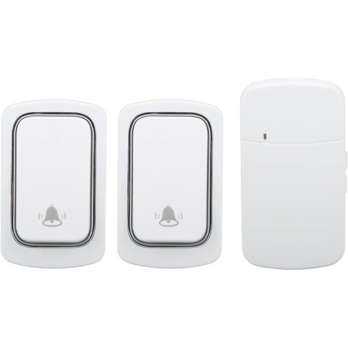 Sonnette Sans Fil, Longue Portée Sans Batterie Auto-Alimentée ...
