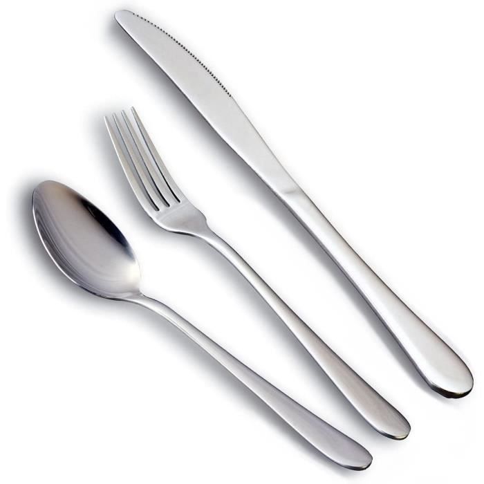 12 pièces Couverts Couverts Sets Dîner Couteau Fourchette Cuillère 3 ...