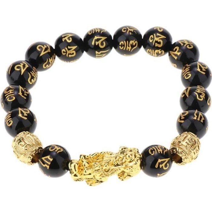 FESTIVUS Bracelet Obsidienne Pixiu Chinois - Bracelet En Pierre ...