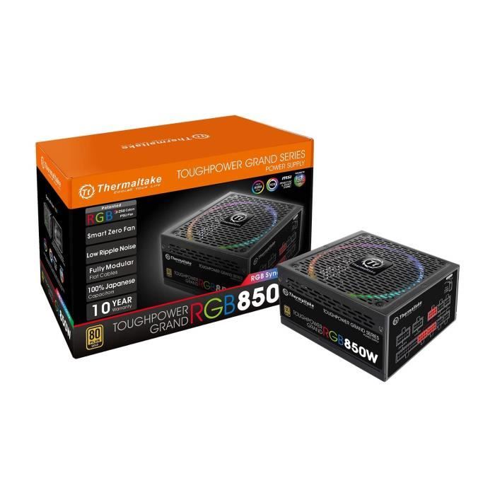 Thermaltake Toughpower Grand 850W RGB 80+ Gold - RGB Sync Edition - Alimentation pour PC ...