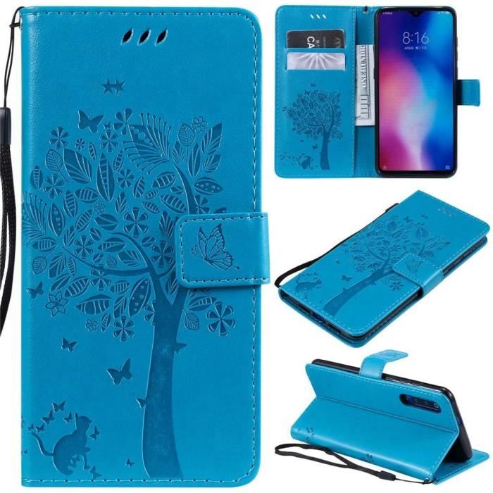 Huawei Honor 9X 9X Pro Coque Motif Arbre Chat PU Cuir FlipWallet ...