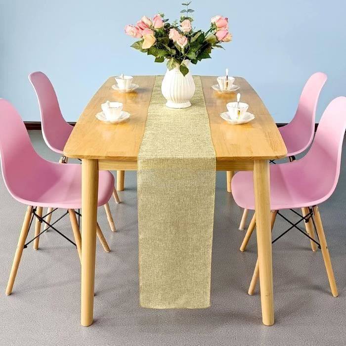 Chemin De Table Rustique En Toile De Jute Avec Bords Cousus -Rouleau De ...