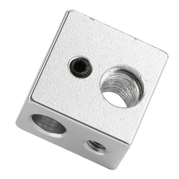 Garosa bloc chauffant d'extrudeuse hotend 20x20x13mm aluminium MK10 ... Garosa bloc chauffant d'extrudeuse hotend 20x20x13mm aluminium MK10 ...