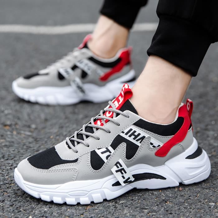 Baskets Homme Maille Respirante Sport Running Jogging Antidérapage Doux ...