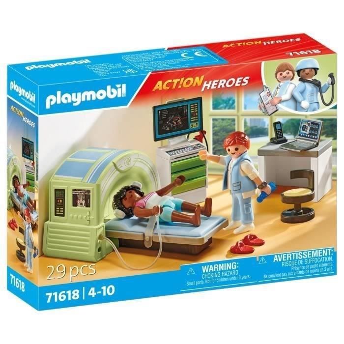 PLAYMOBIL 71618 Scanner médical avec patiente, City Life, L'Hôpital, 29 ...