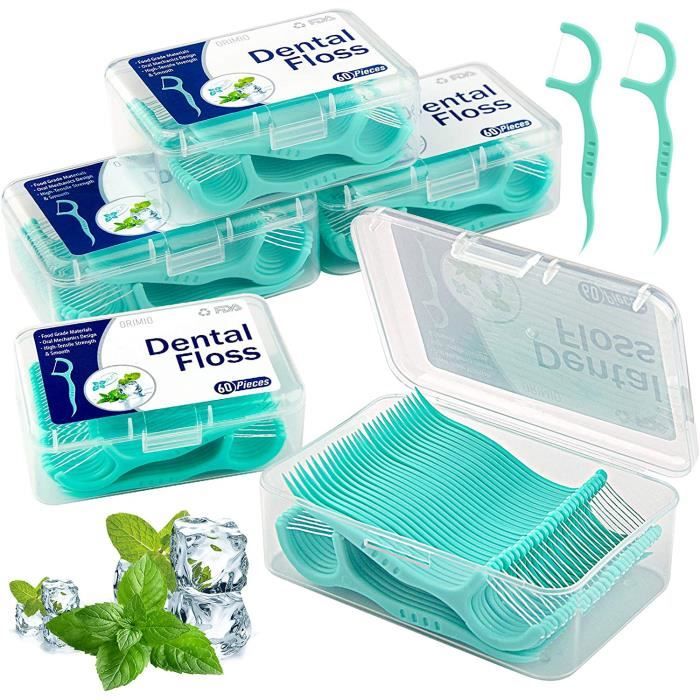 Fil Dentaire 300 PCS Porte Fils Dentaire, Fil Dentaire Sticks Jetable ...