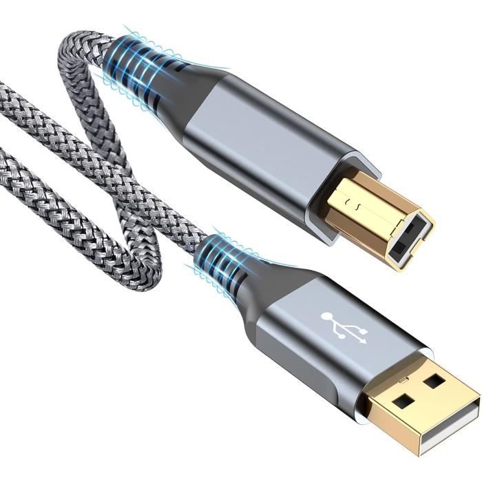 Câble D'Imprimante Usb 2.0 Type B - 6 M - Câble Usb A Vers Usb B ...