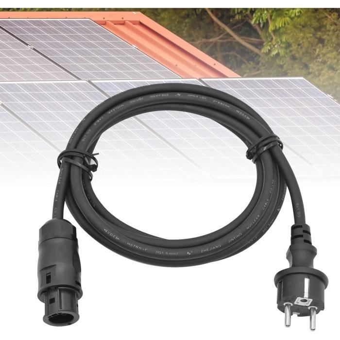 Cable Micro Onduleur,Cordon D'Alimentation En Caoutchouc,H07Rn-F 3 * 1,5Mm²,Diamètre 10Mm ...