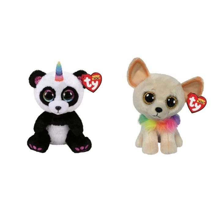 Ty - Peluches - Beanie Boo's - Paris Panda & Chewey Chihuahua ...