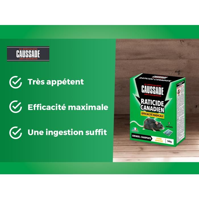 CAUSSADE Raticide Canadien - Anti Rats - Efficacité Radicale - Lieux ...