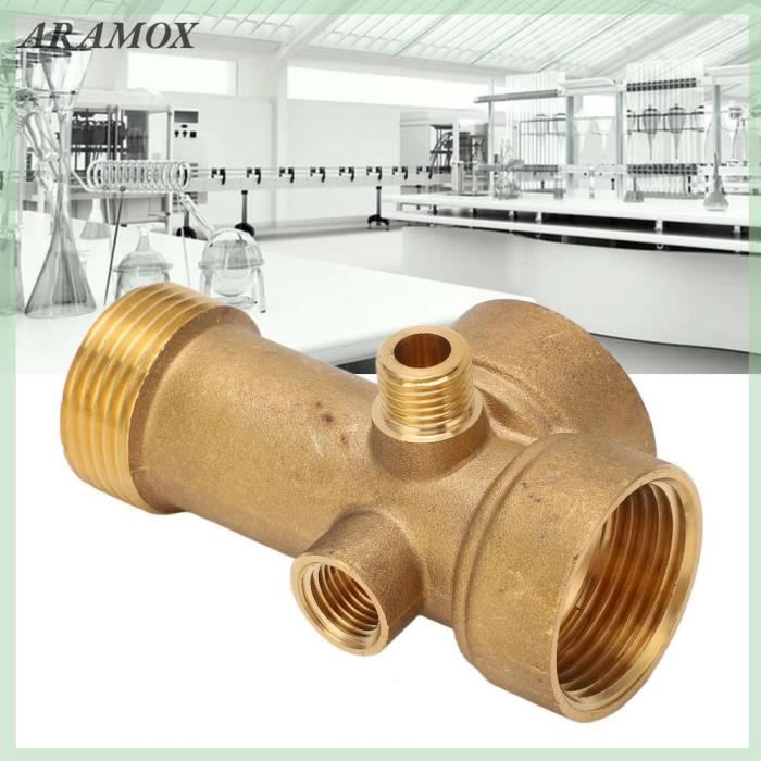ARAMOX Raccord Tuyau 5 Voies en Laiton G1 G1/4 Conduit Eau Gaz Huile ...