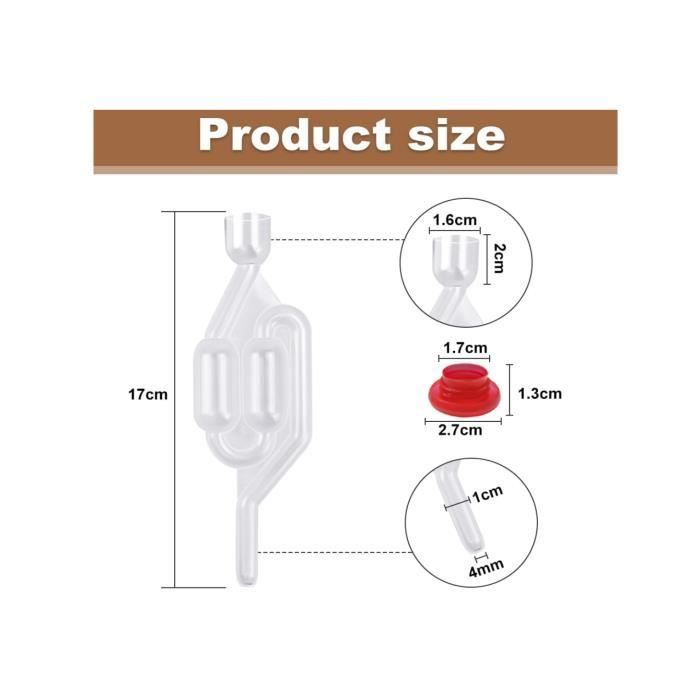 2PCS Fermentation Airlock Barboteur Fermentation SAS de Fermentation ...