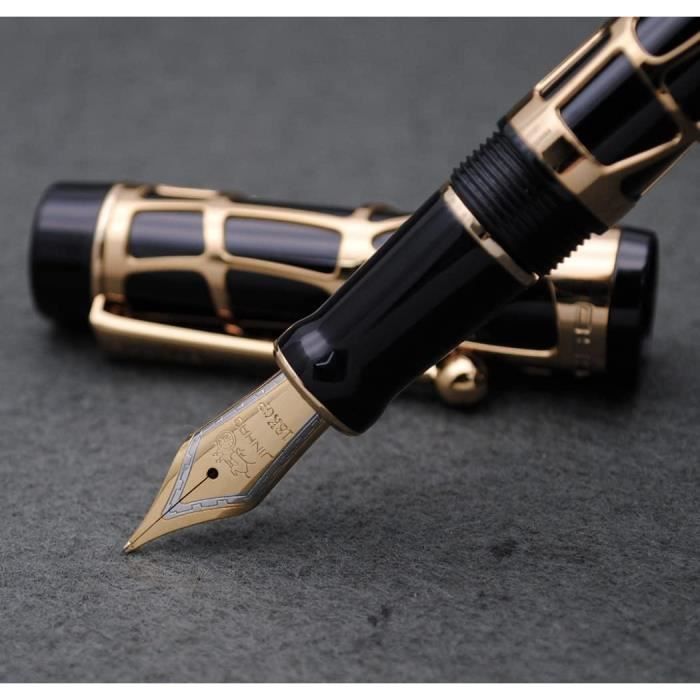 Stylo Lot de 100 stylos plume en métal et résine avec grille squelette ...