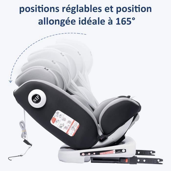 Siège auto pour bébé/enfant pivotant sur 360° avec ISOFIX - NSGMXT ...