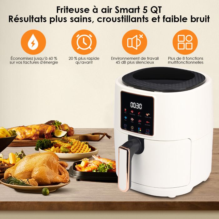 Friteuse sans huile ACELIFE Air fryer 6L - Ecran tactile Friteuse à air ...