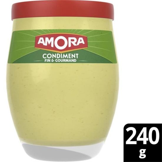 AMORA - Moutarde Condiment Verre De Table 240G - Lot De 4 - Cdiscount ...