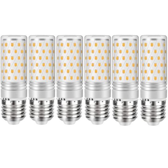 Lot de 6 Ampoules Led E27 12W (Équivalent Ampoules Halogène 100W )1200LM Blanc Chaud 3000K Angle ...