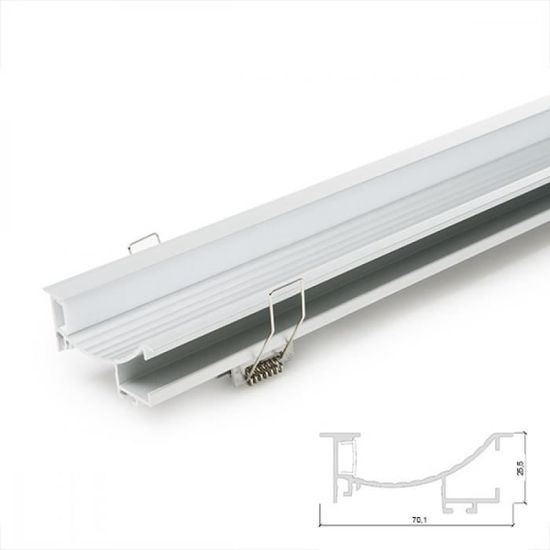 Profil Aluminium Pour Bande Led Pour Escaliers - Diffuseur Laiteux ...