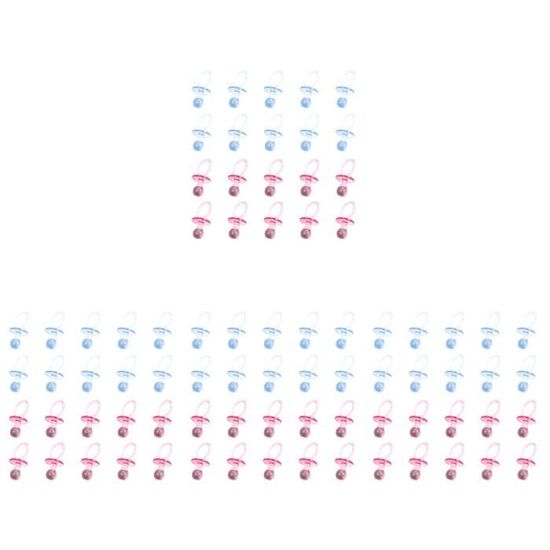 80 PCS Mini Pacificier Charmes acrylique Pacification Toy bébé Shower ...