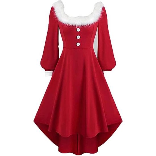 Robe de Noël Père Noël Sexy Rouge - Festive Red Strapless Embroidered ...