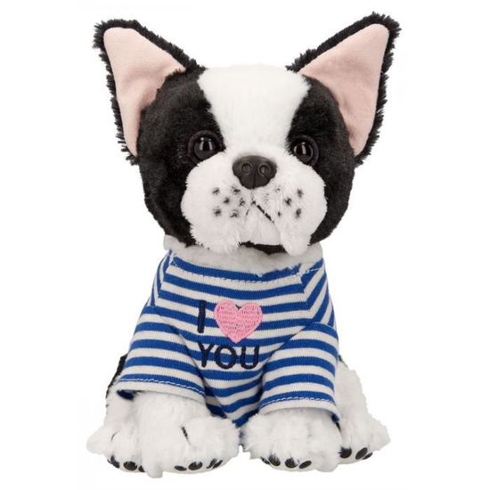 TOPModel chien en peluche Chocolate junior 18 cm polyester blanc/noir ...